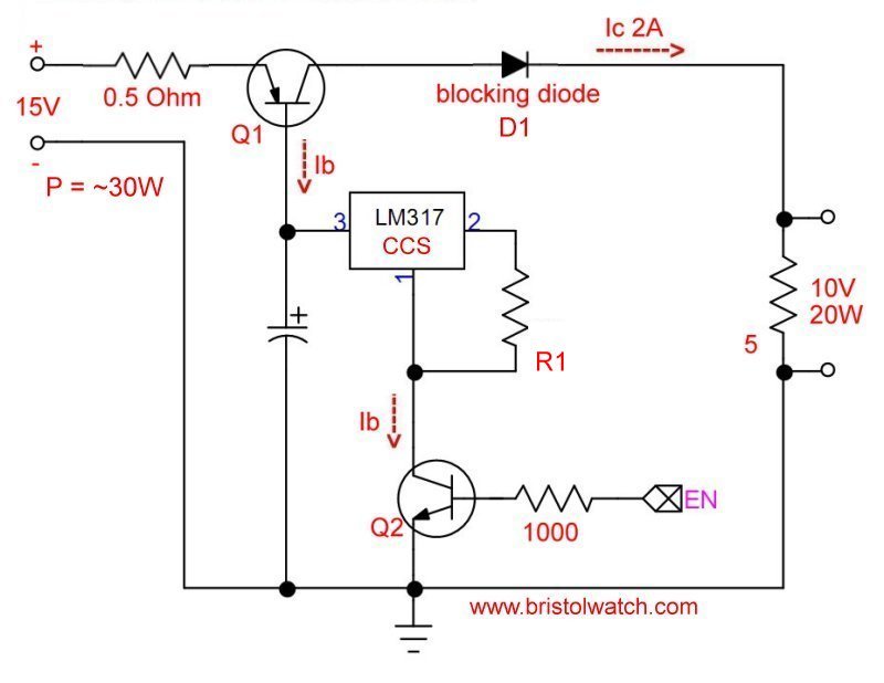 LM317 High Power Constant Current Source Circuit